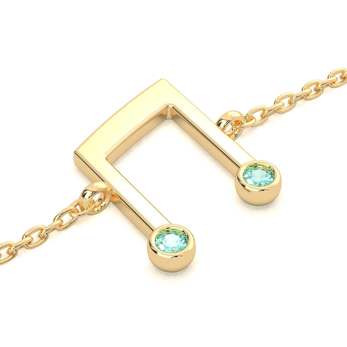 Bracelet Note de Musique Or Jaune 18K – Pierres Précieuses au Choix ...